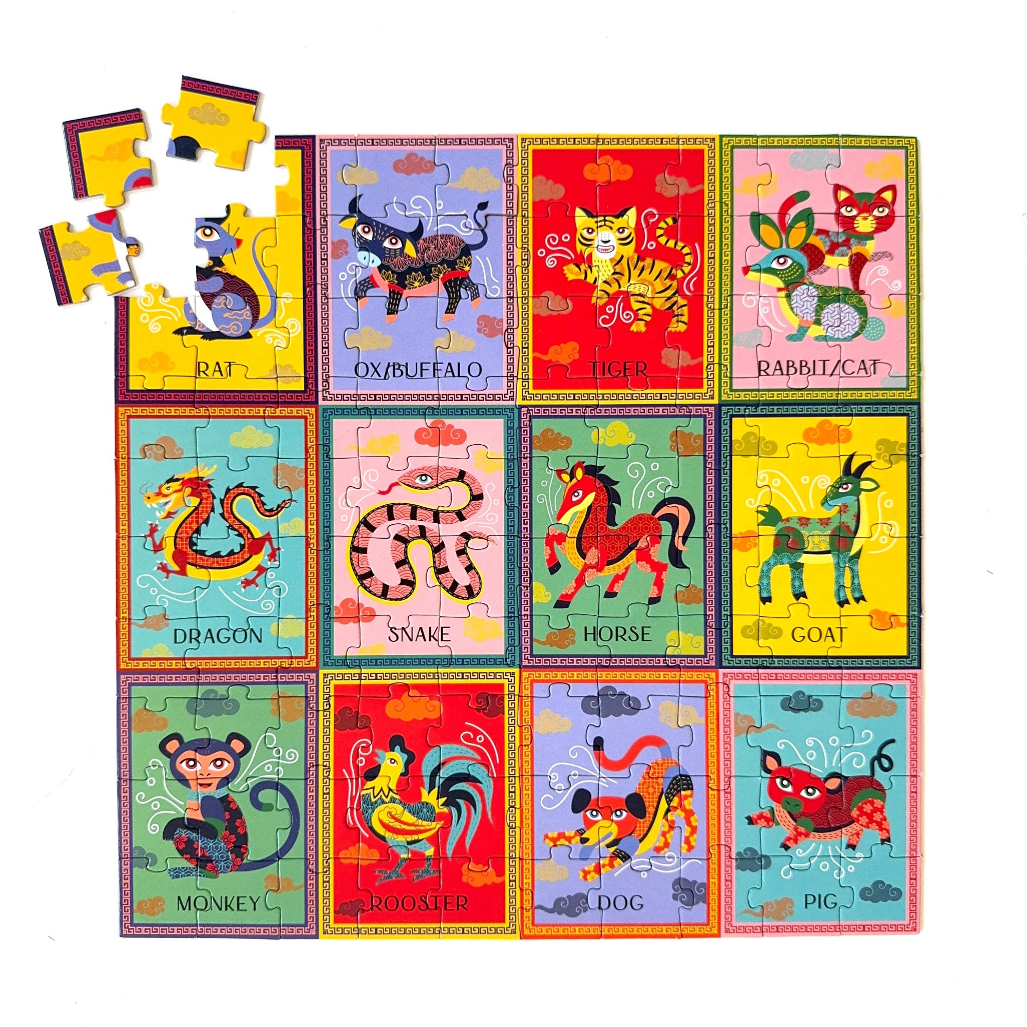 Chinese/Vietnamese Zodiac 100-Piece Puzzle + Zodiac Guide – Cargo Inc.